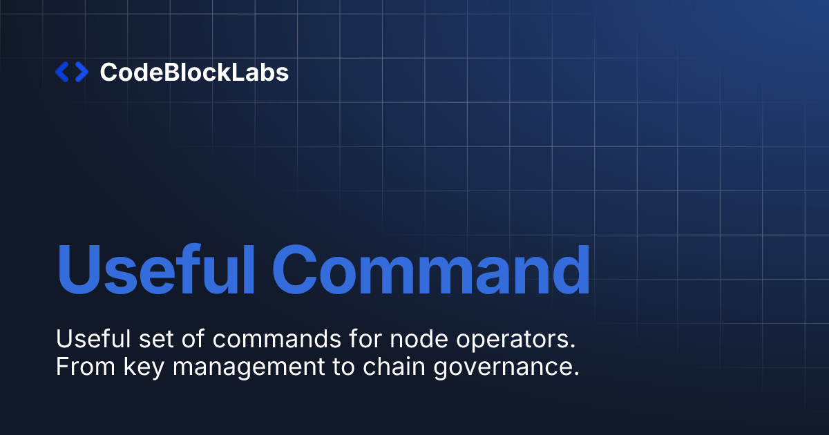 Useful Command | CodeBlockLabs